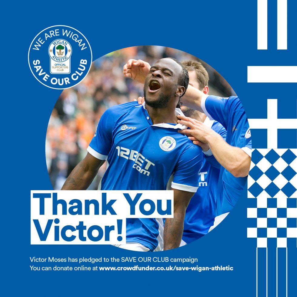 Victor Moses donates to Save Wigan Athletic Wigan Athletic Football ...
